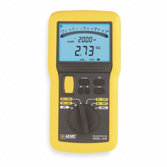 LCD Battery Operated Megohmmeter; Insulation Resistance Range: 10K to ...