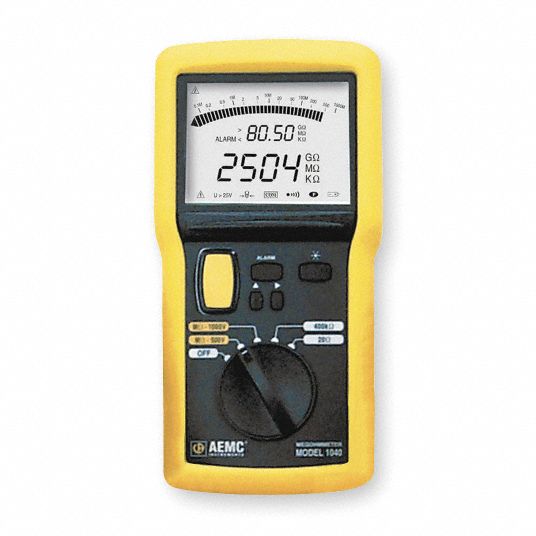 Digital LCD Battery Operated Megohmmeter; Insulation Resistance Range ...