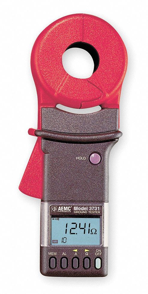 Clamp On Earth Resistance Tester, 0.100 to 1200 ohm Ground Resistance ...