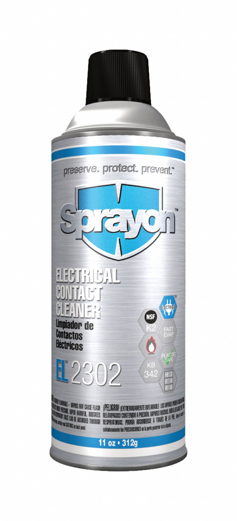 SPRAYON, Aerosol Spray Can, 11 oz, Contact Cleaner - 6KHF3|SC2302000 ...