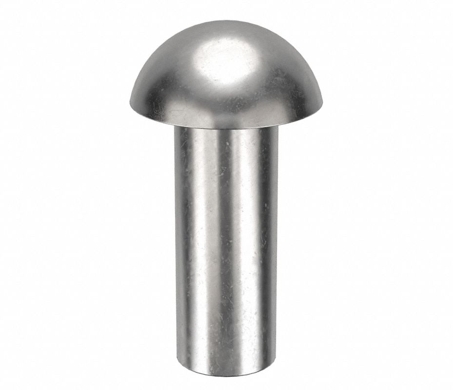 APPROVED VENDOR Remache Sólido , 1/4 pulg. , Piezas por paquete: 250 ...