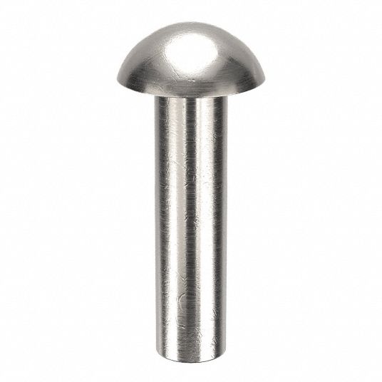 Inch, Dome, Solid Rivet,1/4 in L,Dome,PK1000 - 6KU79|30A0204-EA-1000 ...