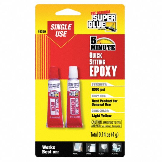 SUPER GLUE, Quick Setting Epoxy, Ambient Cured, Epoxy Adhesive - 6KWD8 ...
