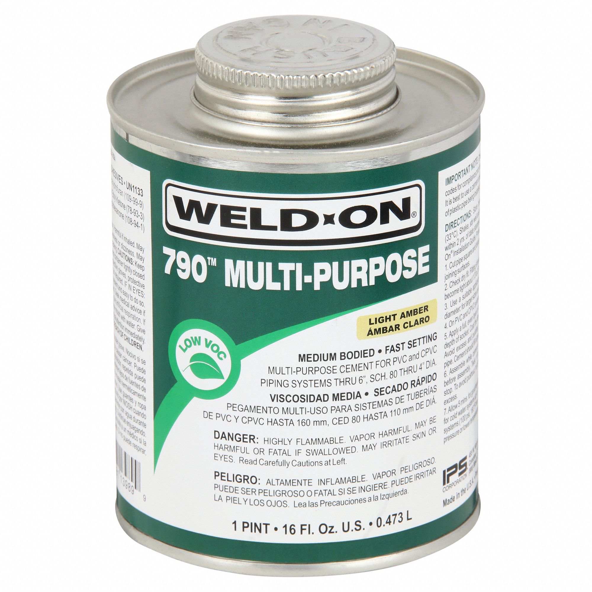 WELD-ON, 790, 16 fl oz, Pipe Cement - 6KWR7|13989 - Grainger