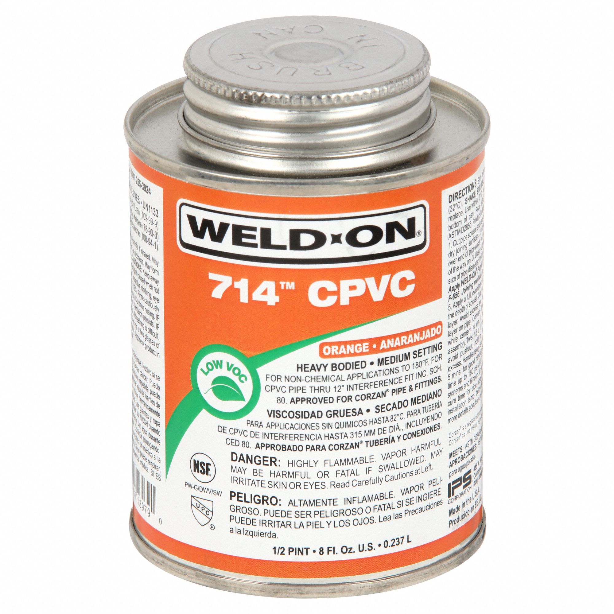 WELD-ON, 714, 8 fl oz, Pipe Cement - 6KWT5|13979 - Grainger