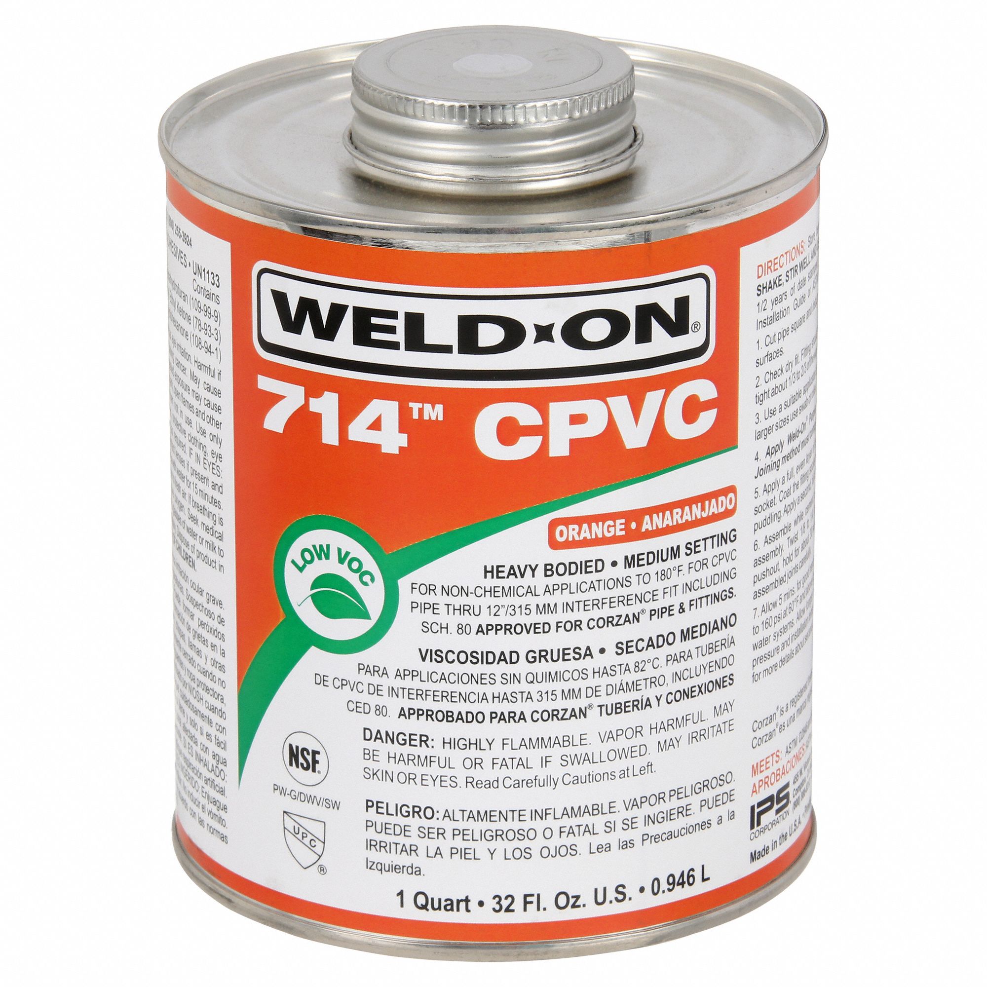 WELD-ON, 714, 32 fl oz, Pipe Cement - 6KWT7|13977 - Grainger