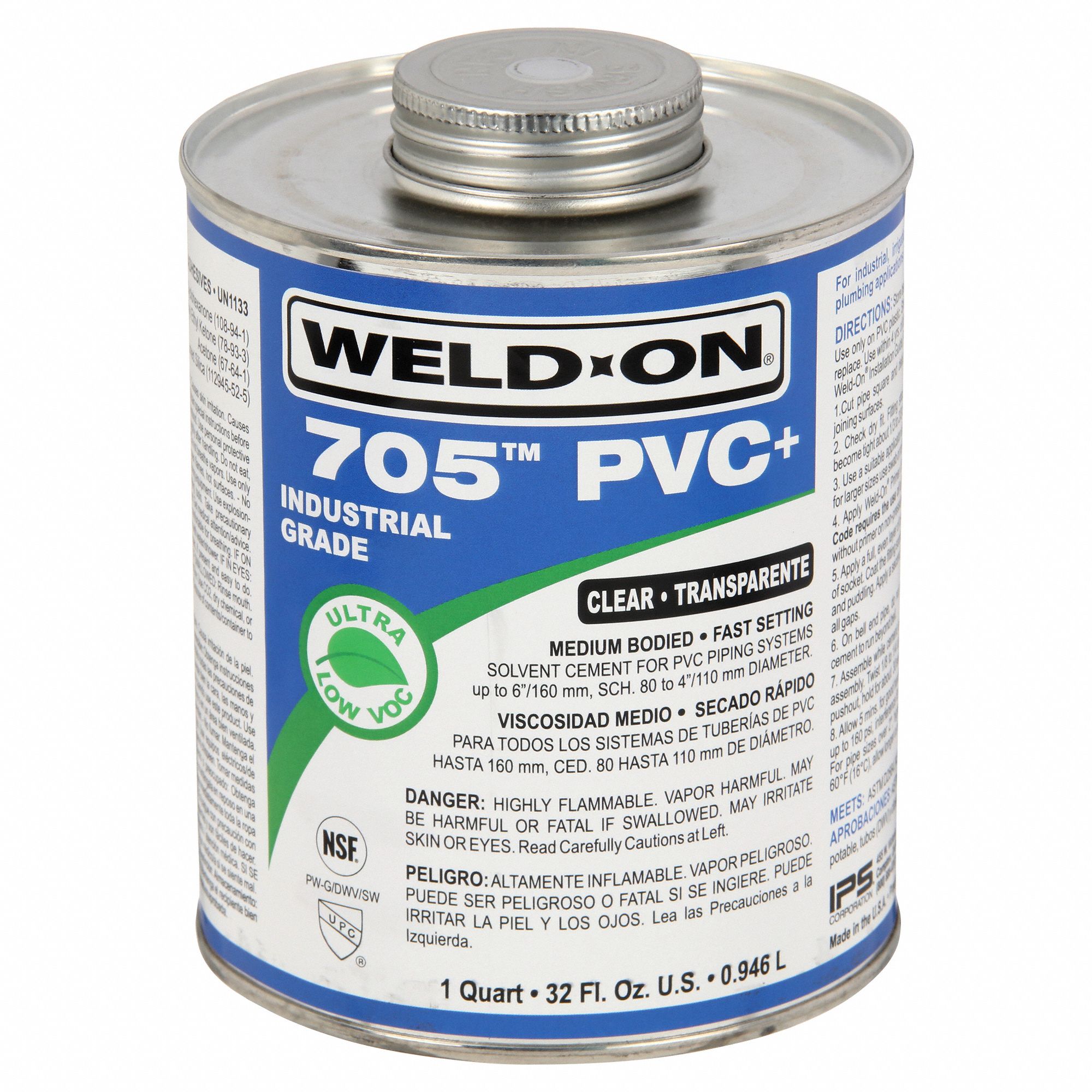 WELD-ON, 705, 32 fl oz, Pipe Cement - 6KWU0|13971 - Grainger