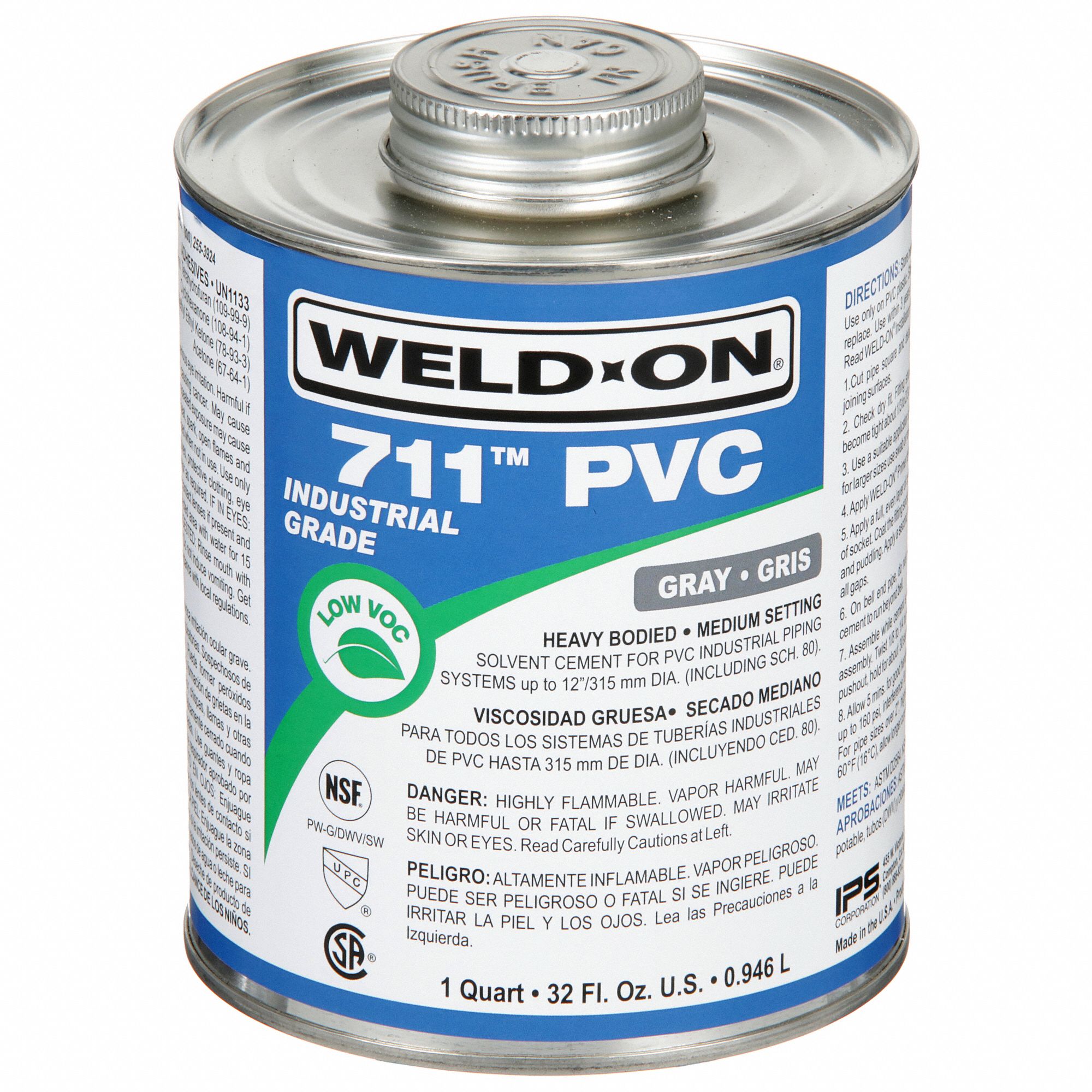 WELD-ON, 711, 32 fl oz, Pipe Cement - 6KWU3|13974 - Grainger