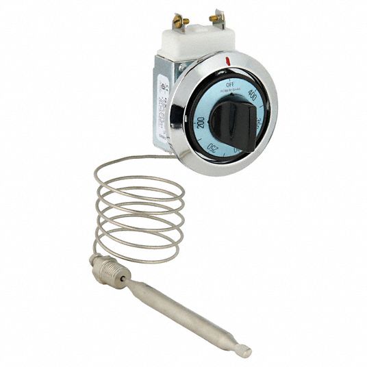 200°F to 400°F Temp Range, 200 to 400 Dial, Electric Thermostat - 6KXE8 ...