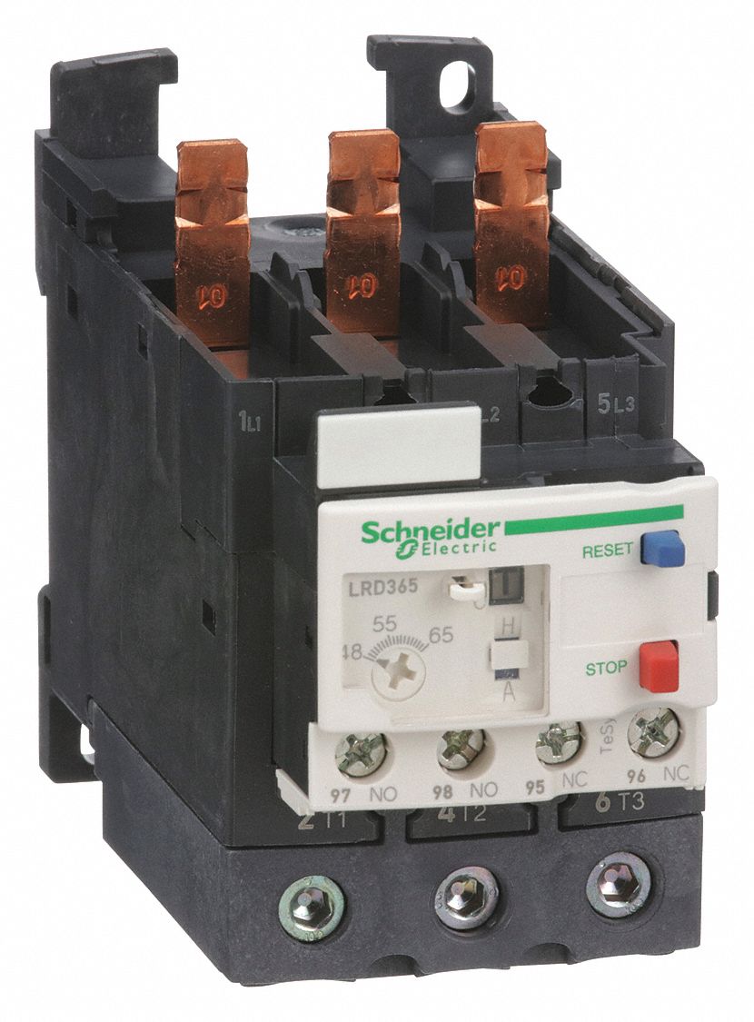 SCHNEIDER, Thermal Protection, 3 Poles, Overload Relay - 6KYC8|LRD365 ...