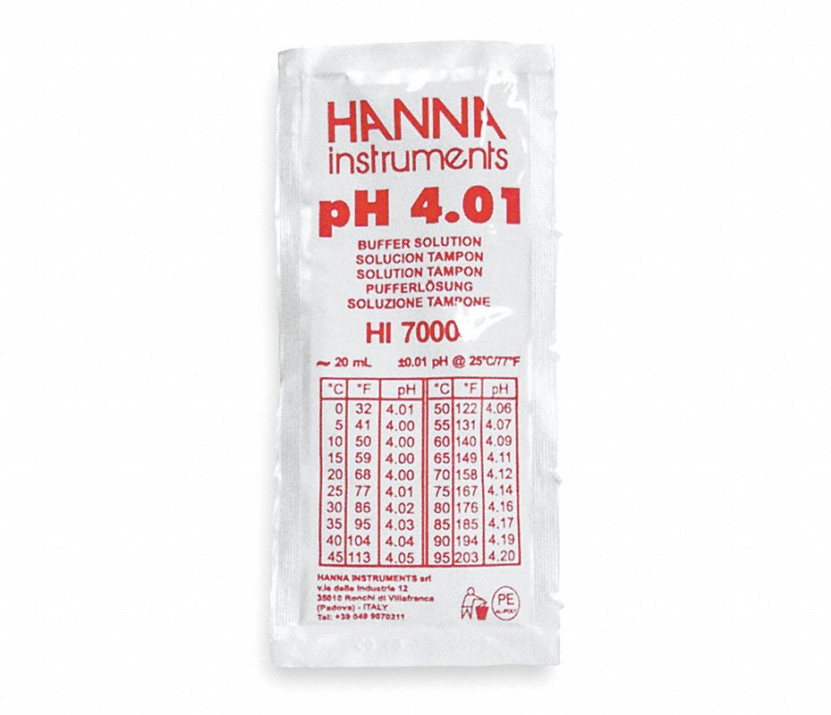HANNA INSTRUMENTS Solución d/Calibración,Rngo 4.,PQ25 - 6KZ09 | HI70004P - Grainger México
