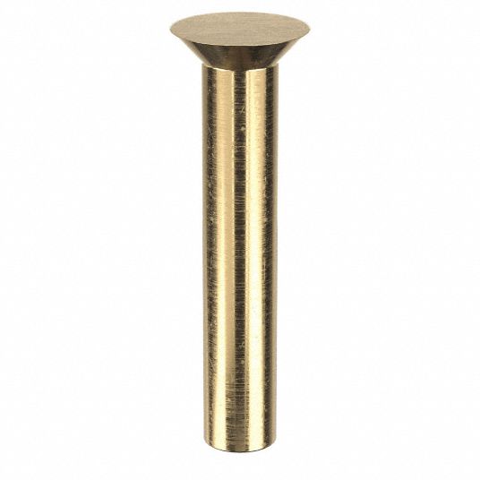 Inch, Countersunk, Solid Rivet,1 in L,Countersunk,PK110 - 6LA80|27B0616 ...