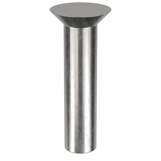 Inch, Countersunk, Solid Rivet,1/2 in L,Countersunk,PK100 - 6LA89 ...