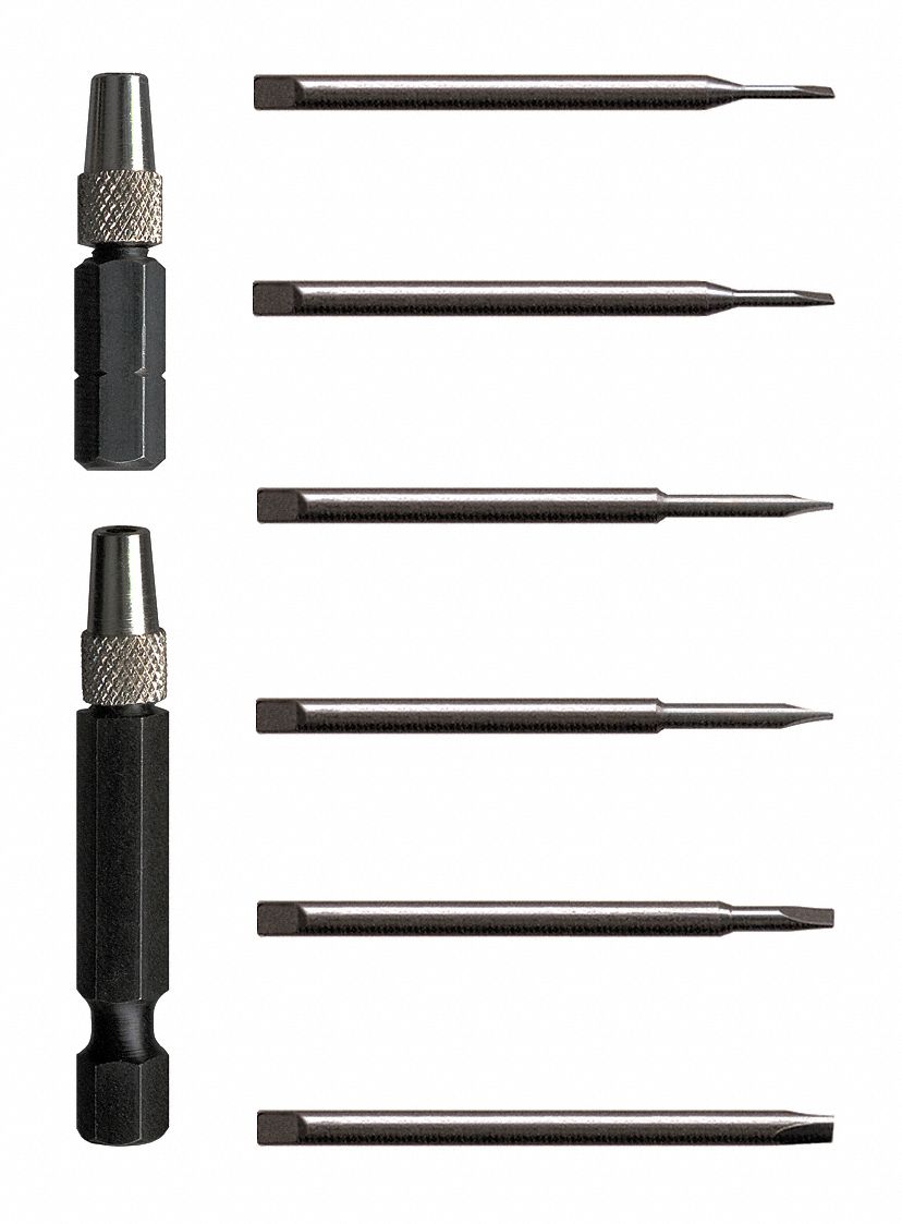 Precision Screwdriver Adapter Set, Number of Pieces 8 - Grainger