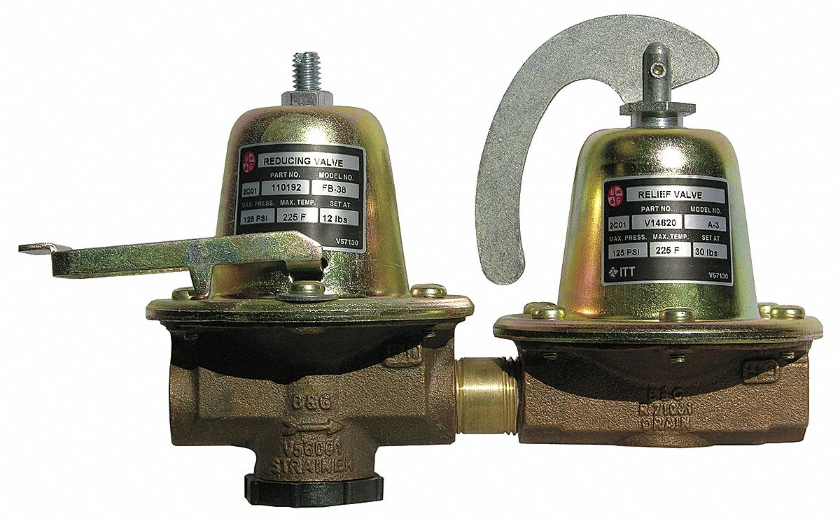 BELL & GOSSETT Water Pressure Reducing Valve, Standard Valve Type ...