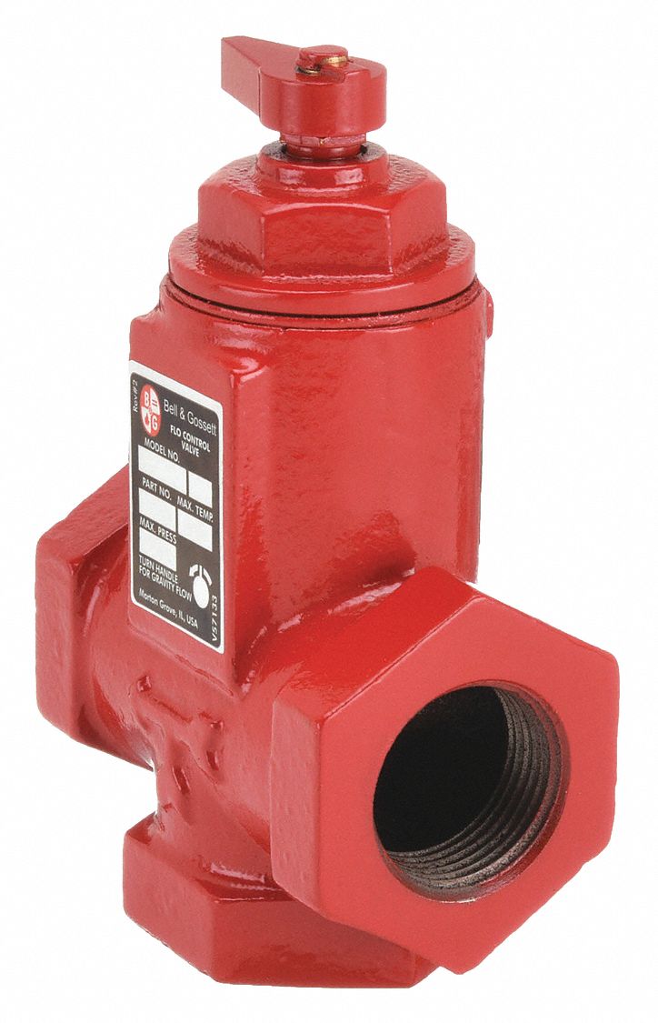 BELL & GOSSETT, Iron, 1 1/4 in Pipe Size, Flo-Control Valve - 6LFA8 ...