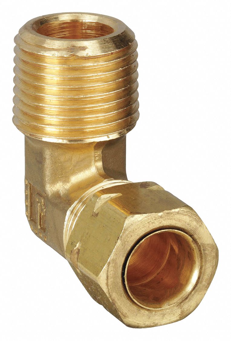 PARKER, 1/2 in OD x 1/2 in Pipe Fitting Size, Compression x MNPT ...