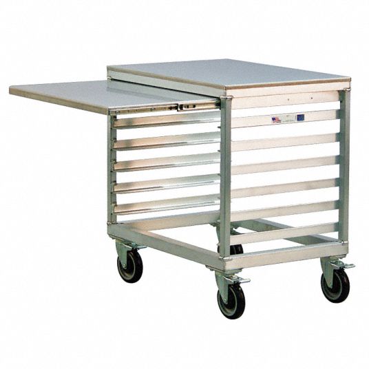 Slicer Stand with Retractable Shelf - Grainger