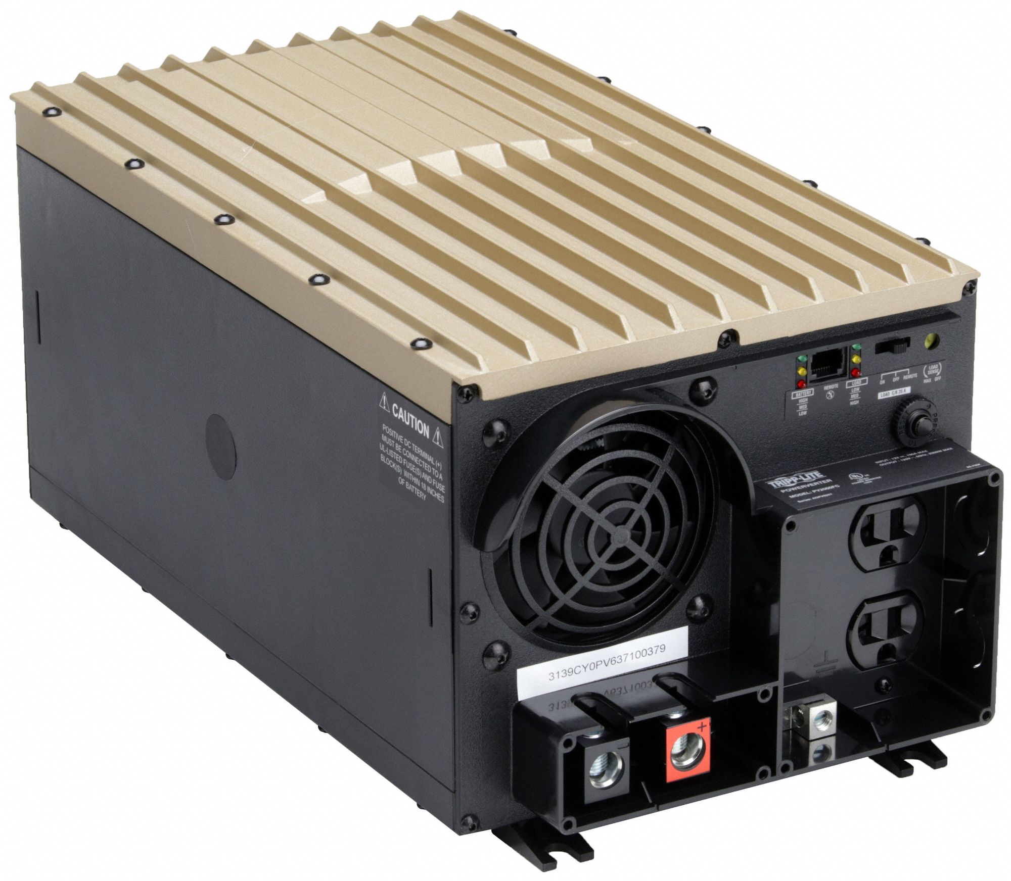 TRIPP LITE Inverter: Modified Sine Wave, 2 Bolt-Down Terminals, 2,000 W ...