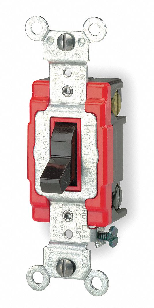 Wall Switch,3-Way,120/277V,20A,Brn,Toggl - Grainger