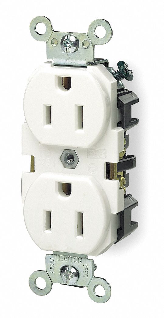 15, Industrial, Isolated Ground Receptacle, White, No Tamper Resistant ...