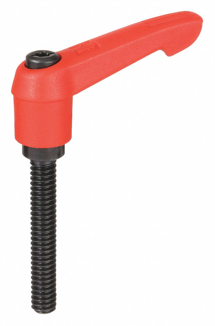 KIPP, Plastic w/ Steel Thread, 1/4"-20 Thread, Adjustable Handle ...