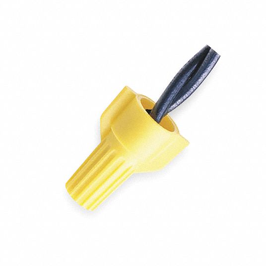 BUCHANAN Twist On Wire Connector, Color Yellow, Max. Wire Combination ...