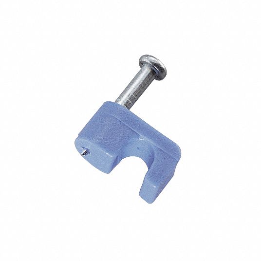 GARDNER BENDER, Cable Staple, 1/4 in Crown Wd, Cable Staple,Blue,1/4 in ...