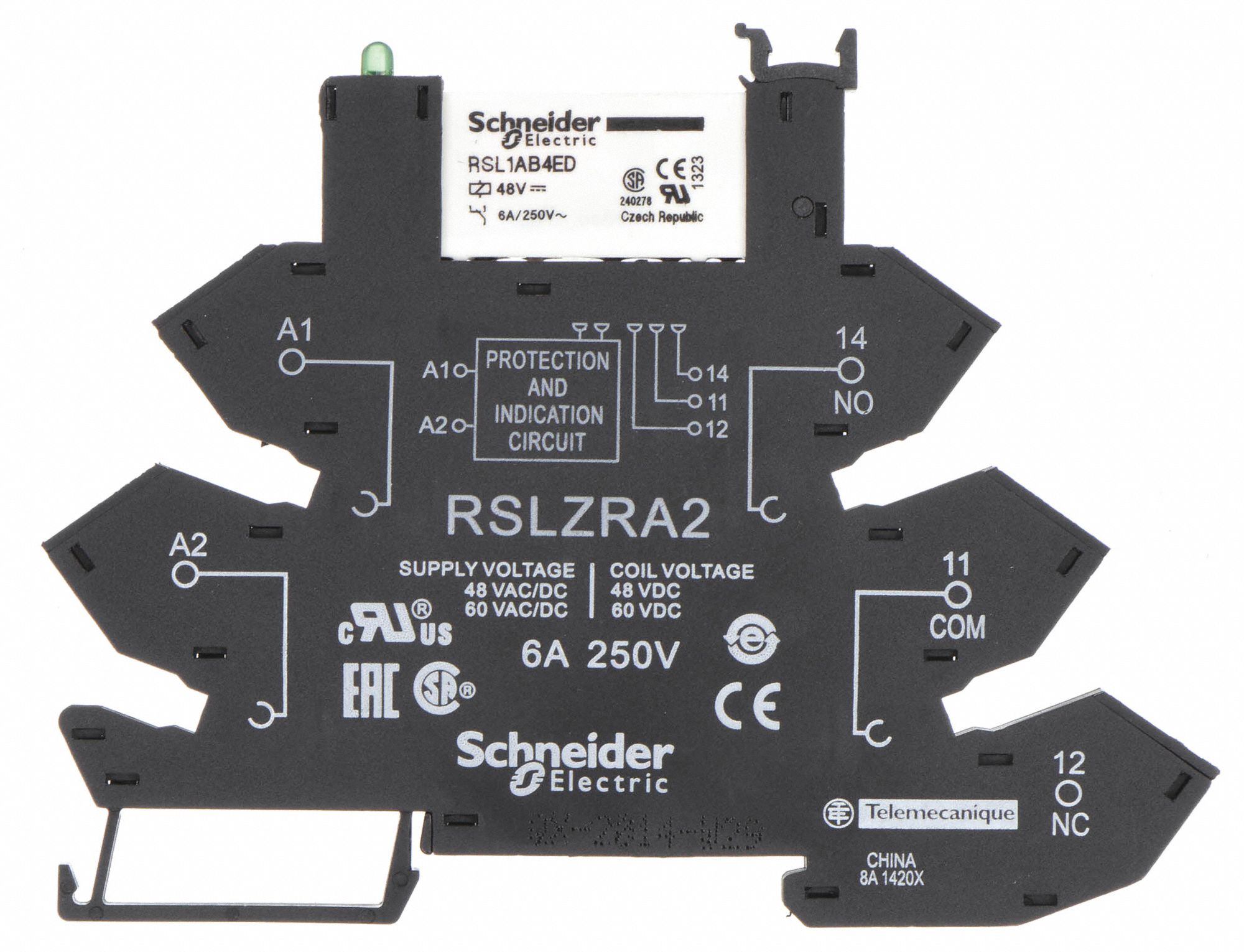 SCHNEIDER ELECTRIC, Slim Interface Relay - 6LVK3|RSL1PREU - Grainger