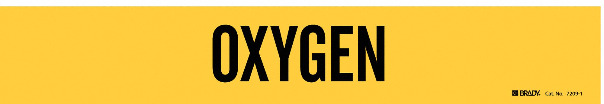 Oxygen, Yellow, Pipe Marker - 6M386|7209-1 - Grainger