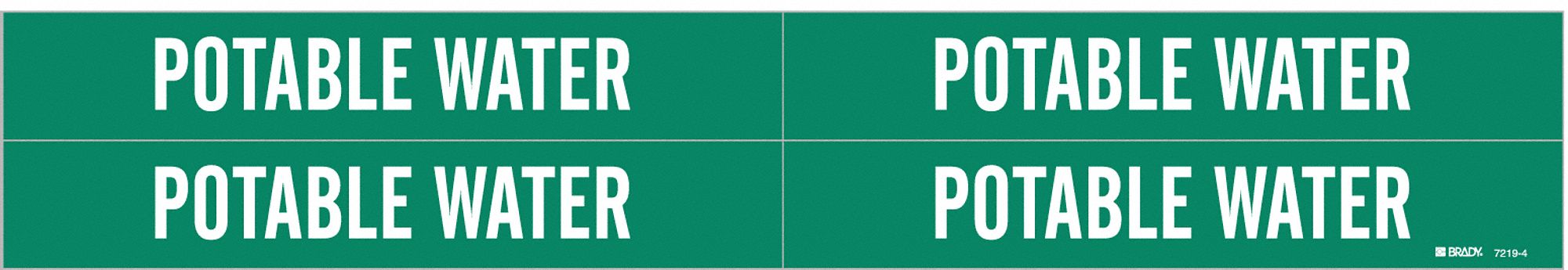 BRADY Marcador Tubería,Agua Potab,An7 pulg. - 6M428 | 7219-4 - Grainger ...