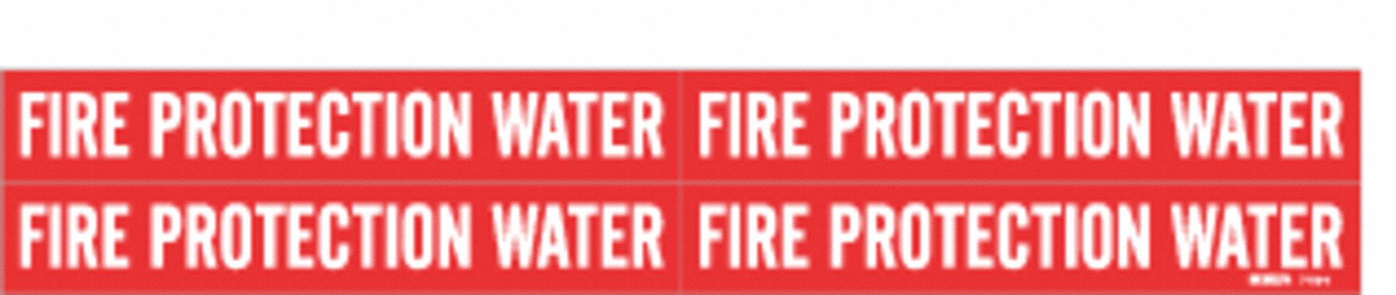 Fire Protection Water, Red, Pipe Marker - 6M465|7110-4 - Grainger