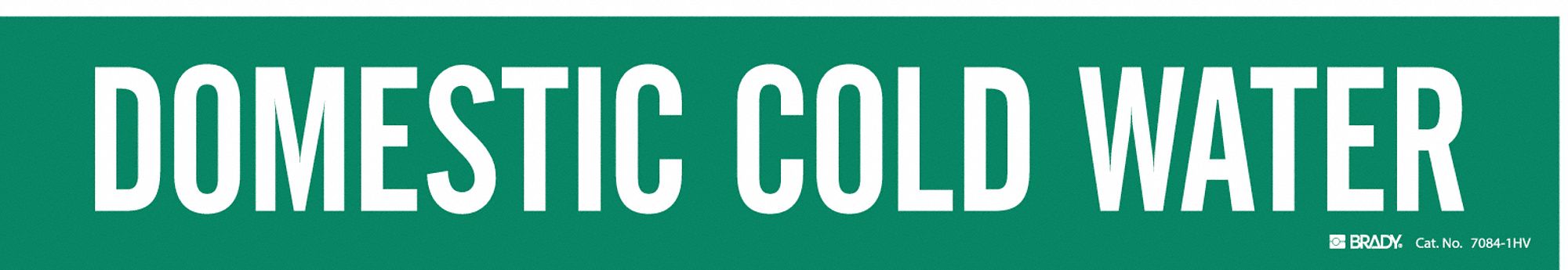 Domestic Cold Water, Green, Pipe Marker - 6M634|7084-1HV - Grainger