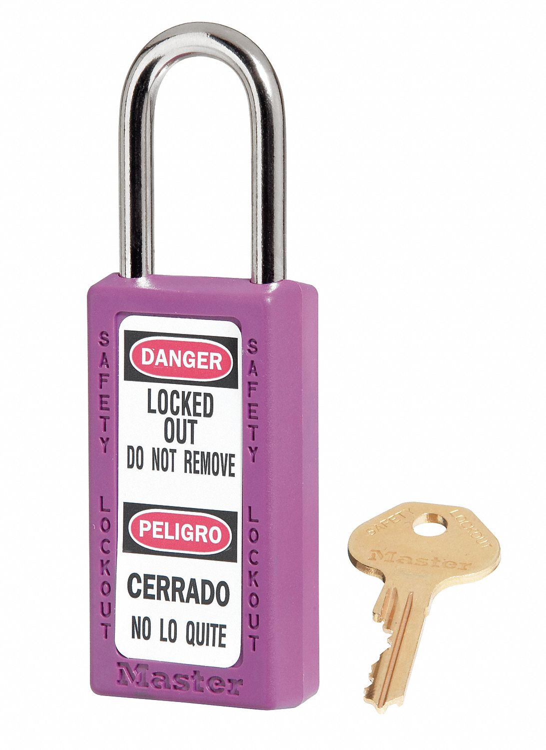 MASTER LOCK Lockout Padlock: Keyed Alike, Thermoplastic, Long Body Body ...