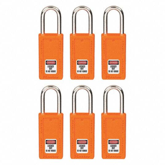 MASTER LOCK, Keyed Alike, Thermoplastic, Lockout Padlock - 6MCF4 ...