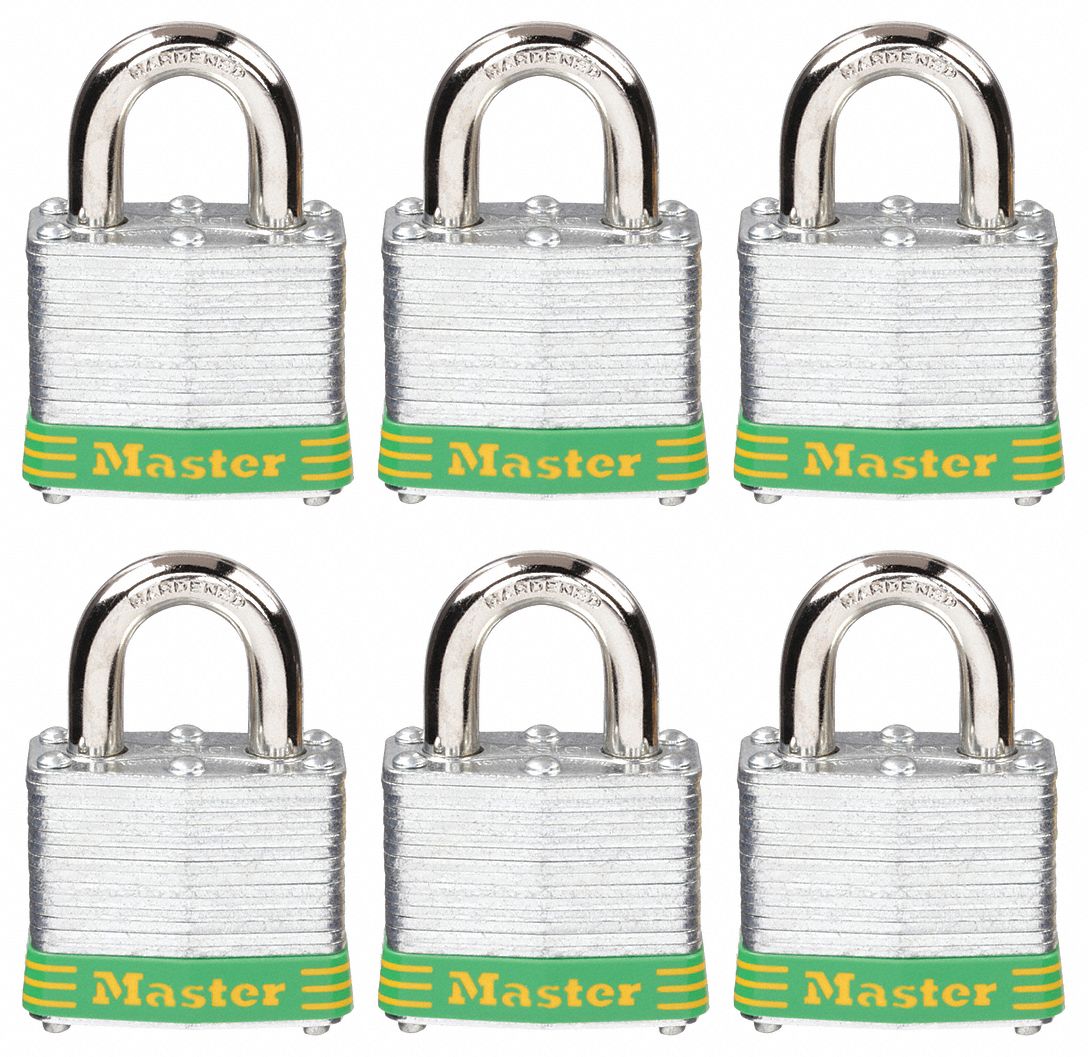 MASTER LOCK, Keyed Alike, Steel, Lockout Padlock - 6MCH5|3KAS6GRN ...