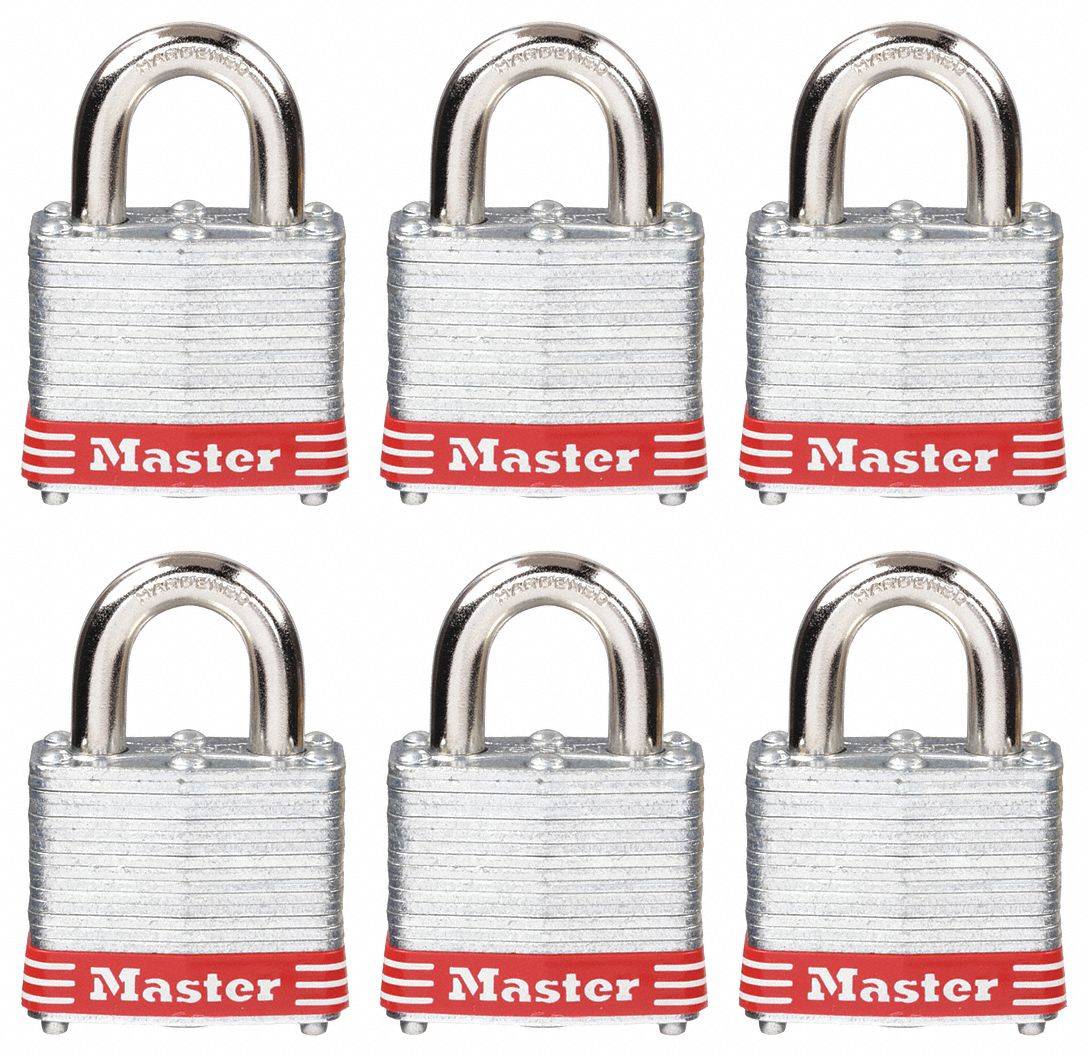 MASTER LOCK, Keyed Alike, Steel, Lockout Padlock - 6MCH6|3KAS6RED ...