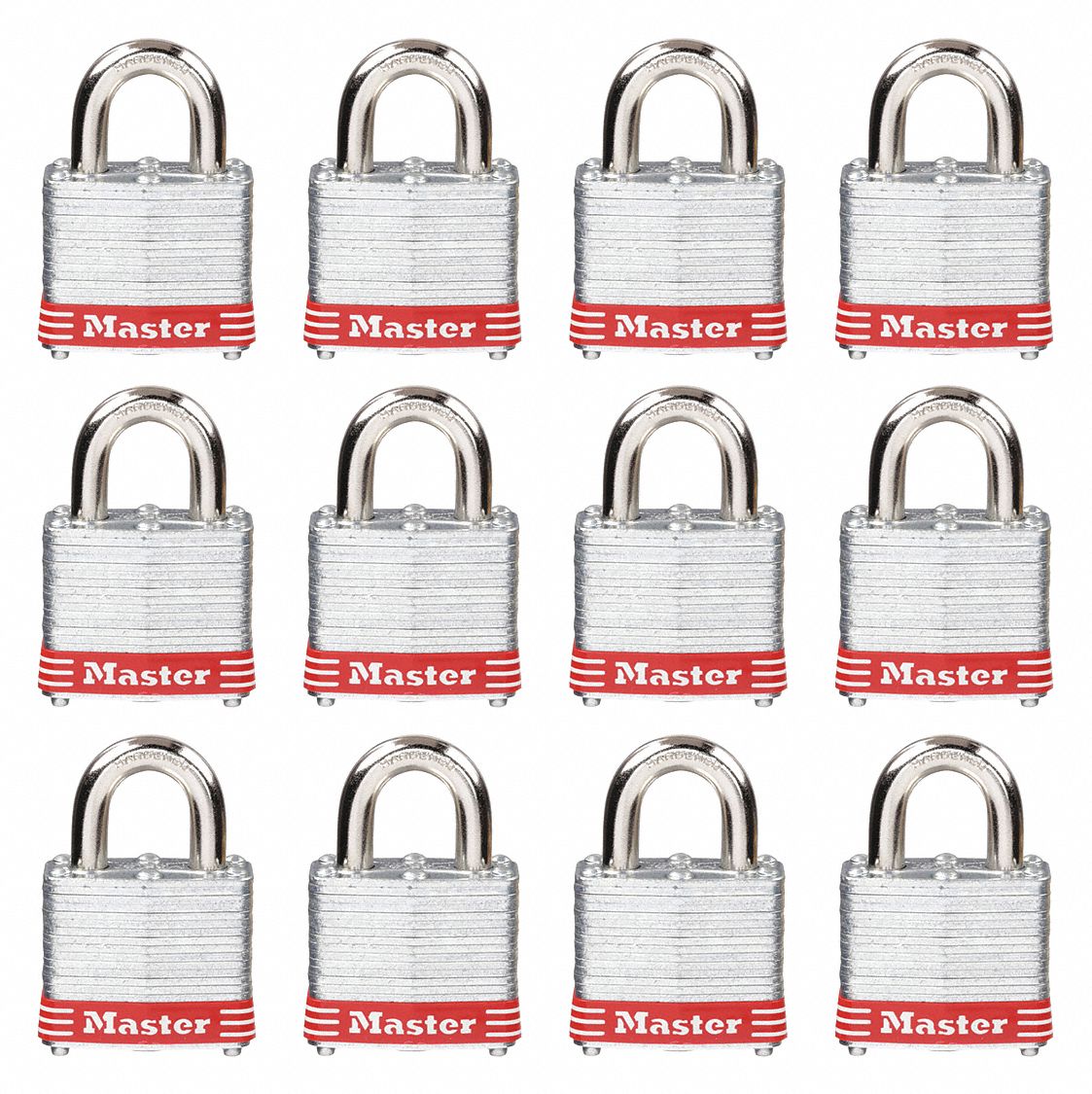 MASTER LOCK, Keyed Alike, Steel, Lockout Padlock - 6MCJ2|3KAS12RED ...