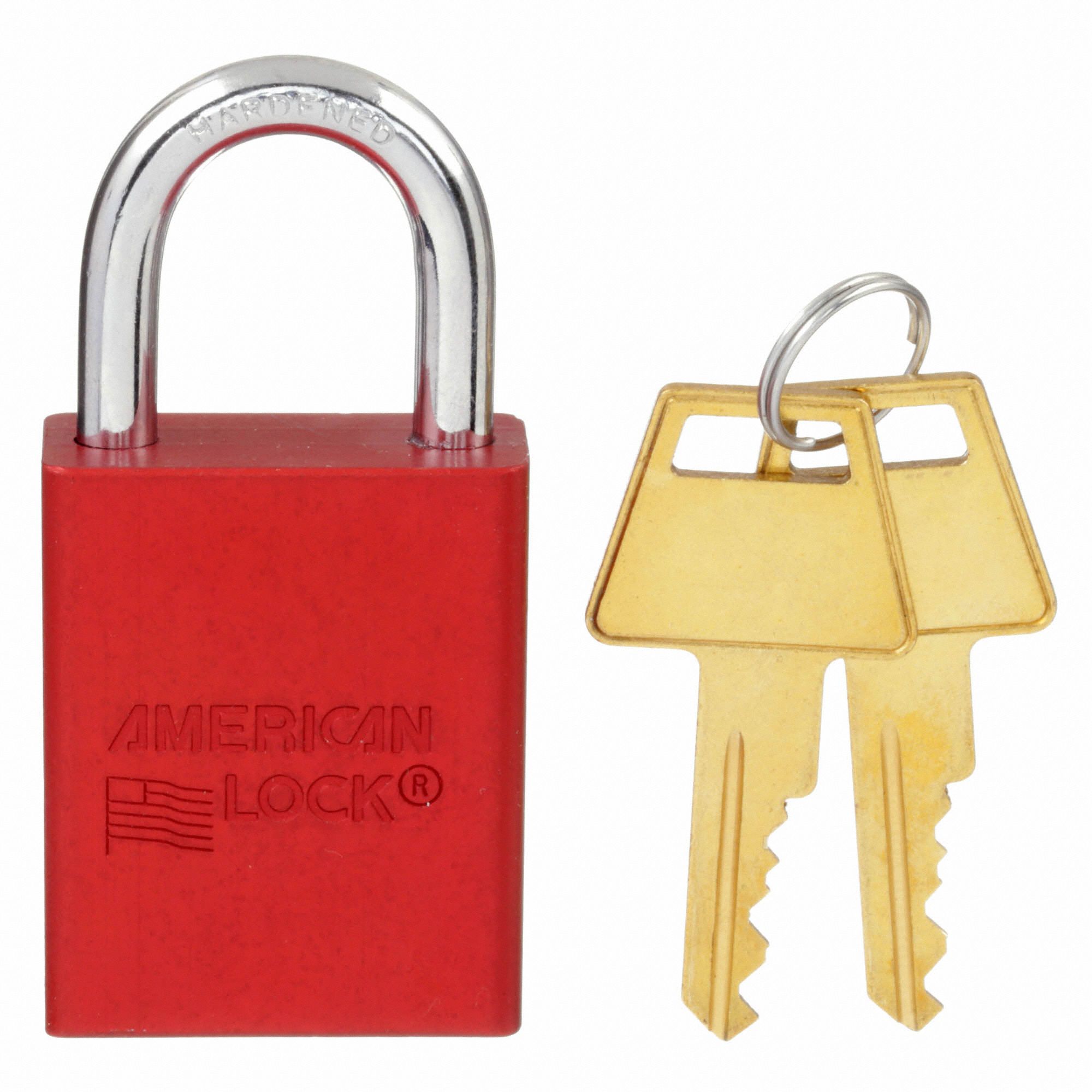 AMERICAN LOCK Lockout Padlock: Aluminum Body, 1 in Shackle Ht, 1 7/8 in ...