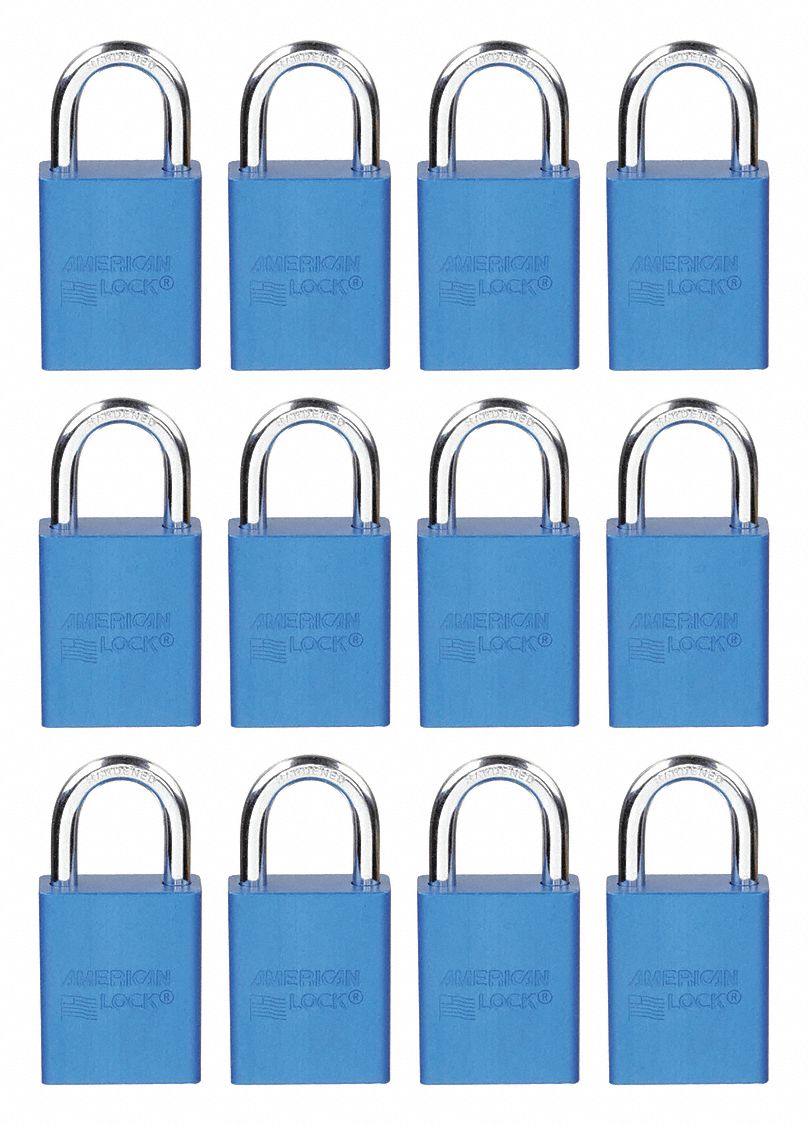 AMERICAN LOCK Candado de Bloqueo Azul con 2 llaves Igual - Candados con Mecanismo de Bloqueo ...