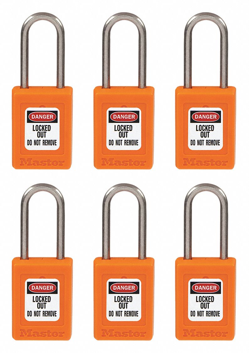 MASTER LOCK, Keyed Alike, Thermoplastic, Lockout Padlock - 6MCY3 ...