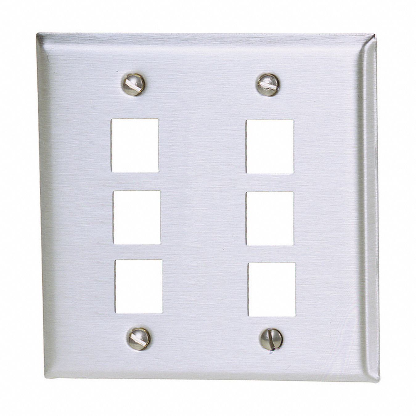 HUBBELL PREMISE WIRING, Silver, 2 Gang, Wall Plate - 6MK56|SSF206 ...