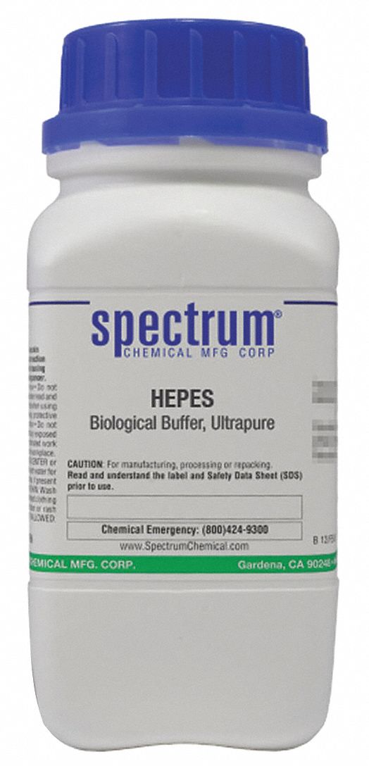 HEPES,Biological Buffer,Ultrapure,250g - Grainger