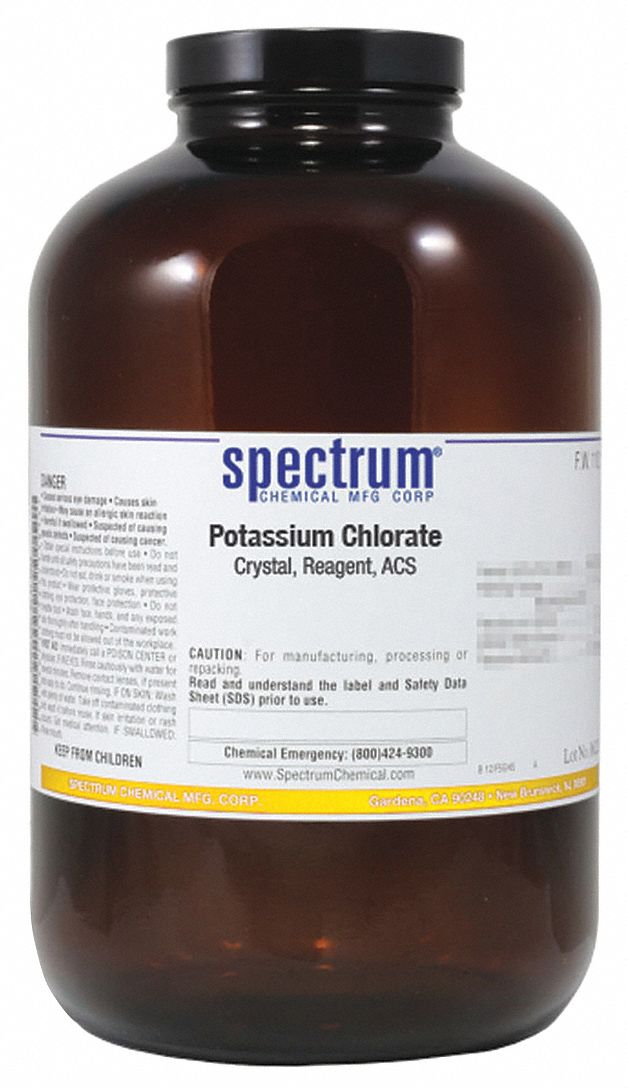 3811-04-9, 122.55, Potassium Chlorate, Crystal, Reagent, ACS - 6MMV3 ...