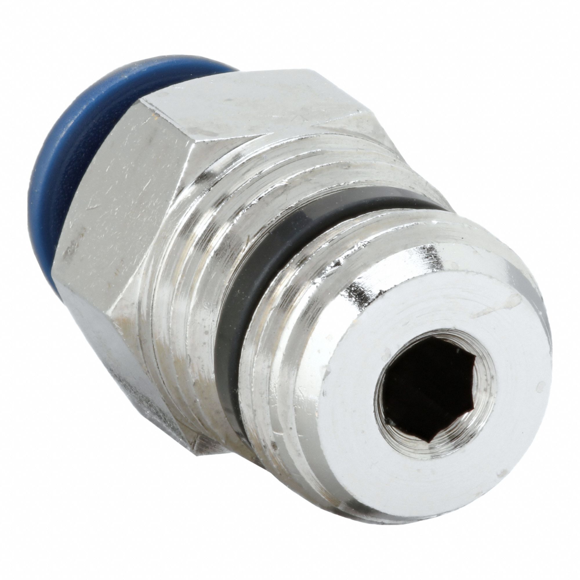 AIGNEP USA, 3/8 in OD x 3/8 in Pipe Size, Push-to-Connect x MNPT, Push-Fit Adapter Fitting ...