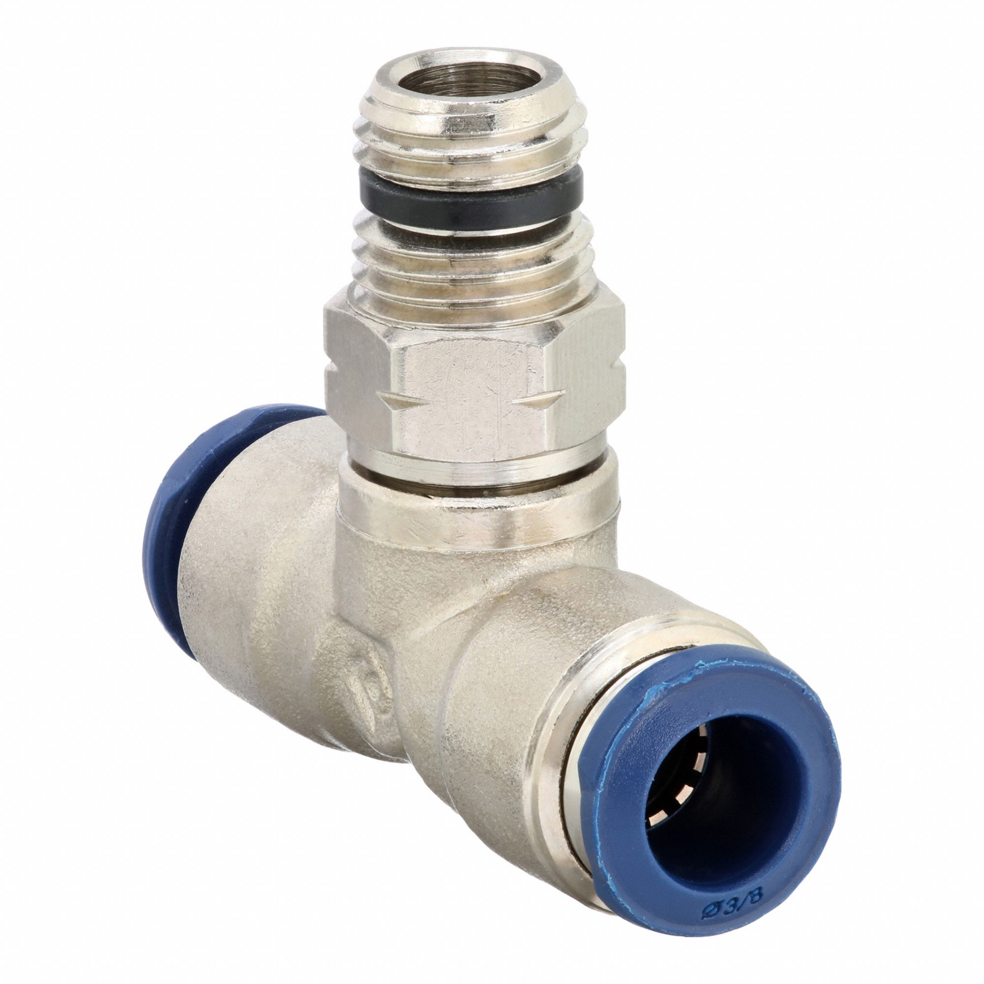 AIGNEP USA, 1/4 in OD x 1/4 in OD x 1/8 in Pipe Size, Brass, Push-Fit Tee Fitting - 6MN18|88210 ...