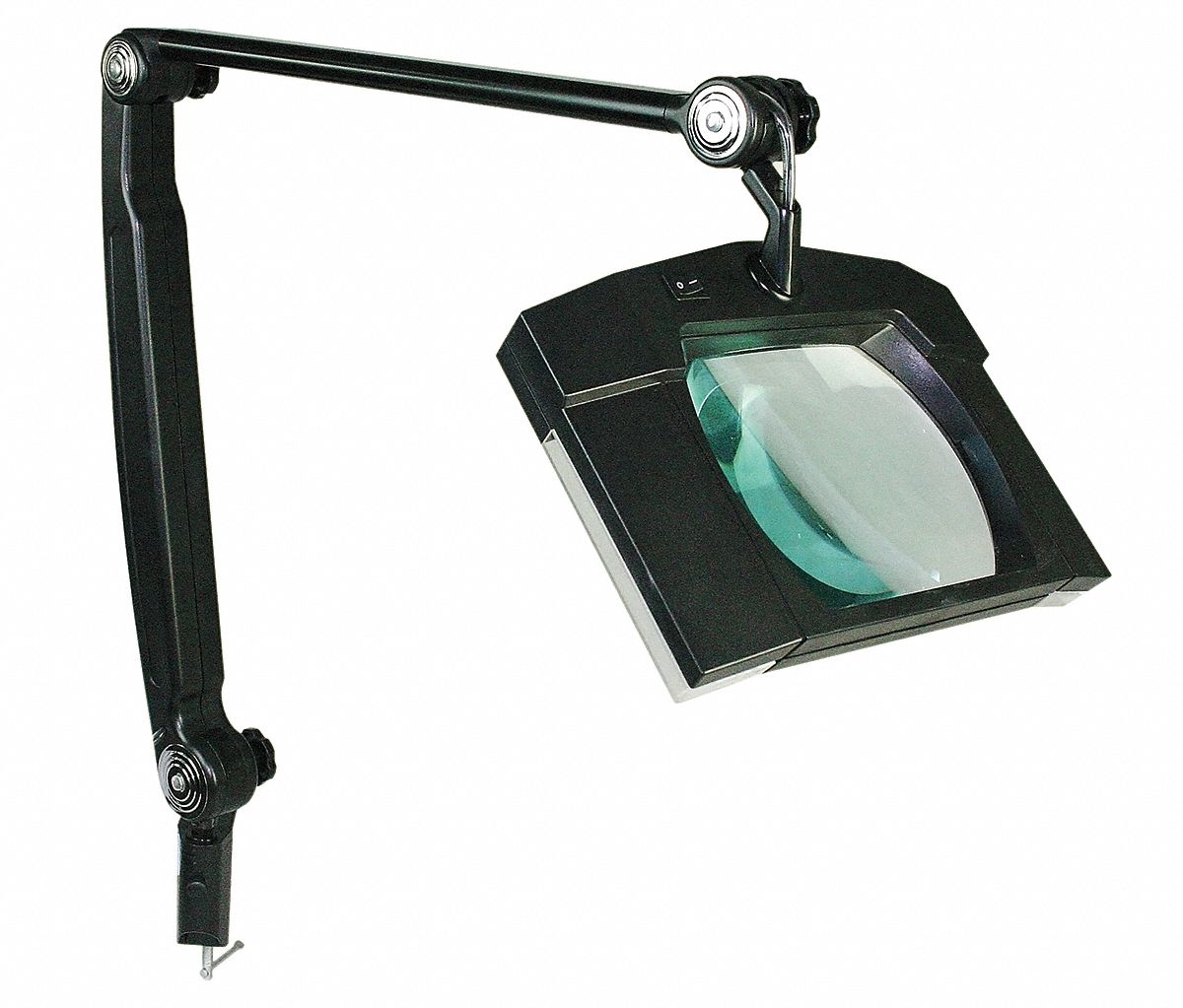 Wide Angle Magnifier Light, 34 in Arm Length, 1.75x, Black - Grainger