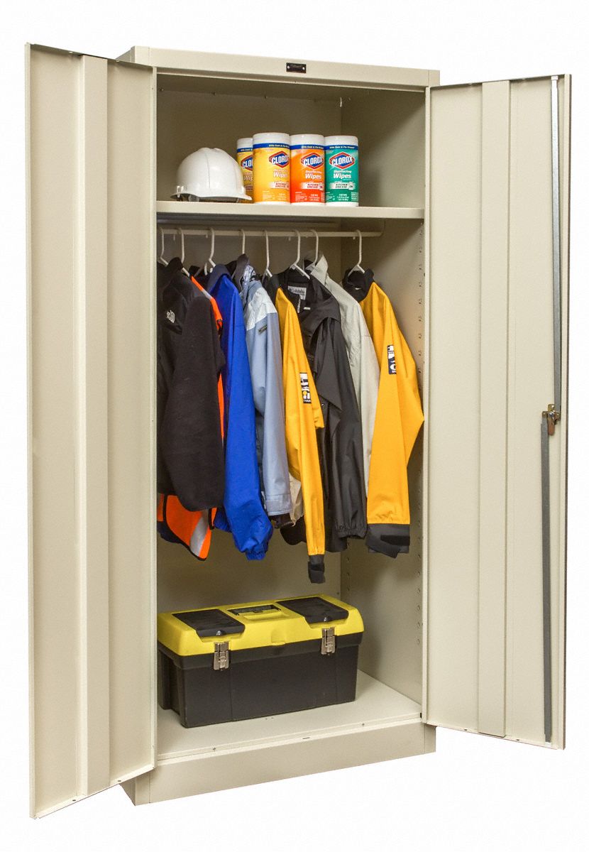 HALLOWELL Storage Cabinet: 36 in x 18 in x 78 in, 1 Adj Shelf, Swing ...