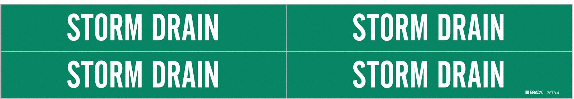 Storm Drain, Green, Pipe Marker - 6N228|7273-4 - Grainger