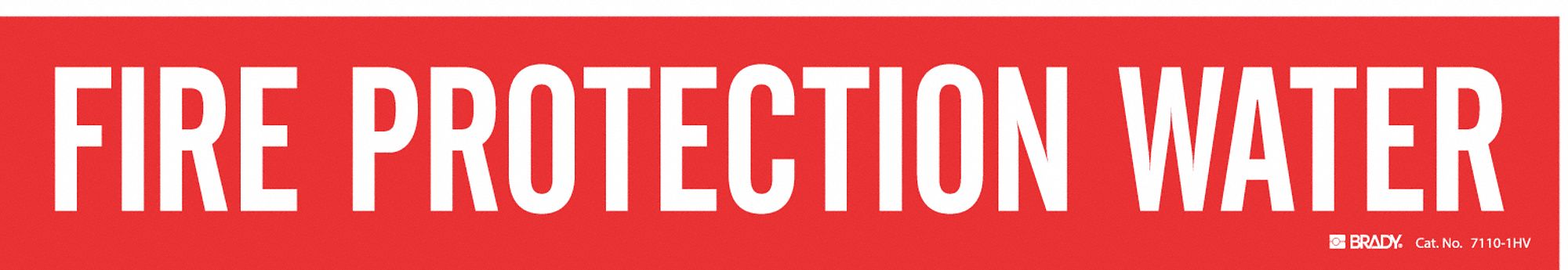 Fire Protection Water, Red, Pipe Marker - 6M412|7110-1 - Grainger